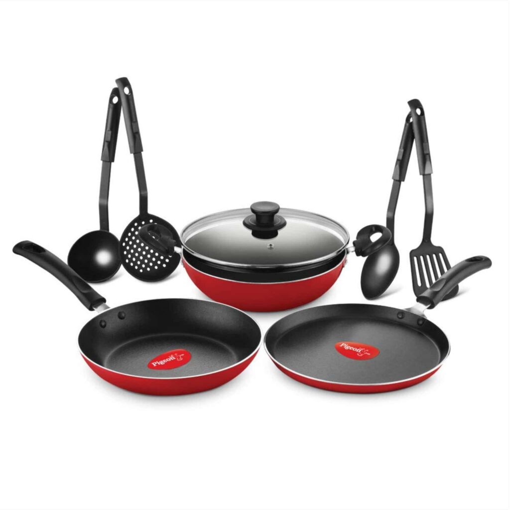 Pigeon by Stovekraft Mio Aluminium Cookware Gift Set - Mr. Cookware