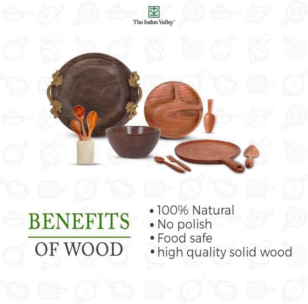 The Indus Valley Wooden Spatula for Cooking Dosa (4 Pcs, Neem Wood ...
